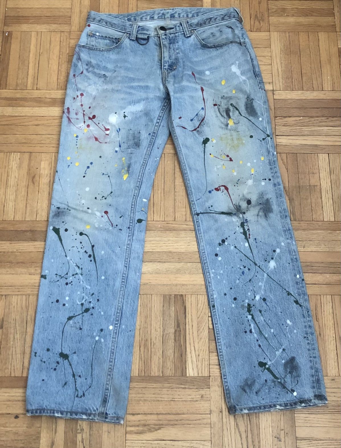 Number (N)ine Number Nine Paint Splatter Pants | Grailed