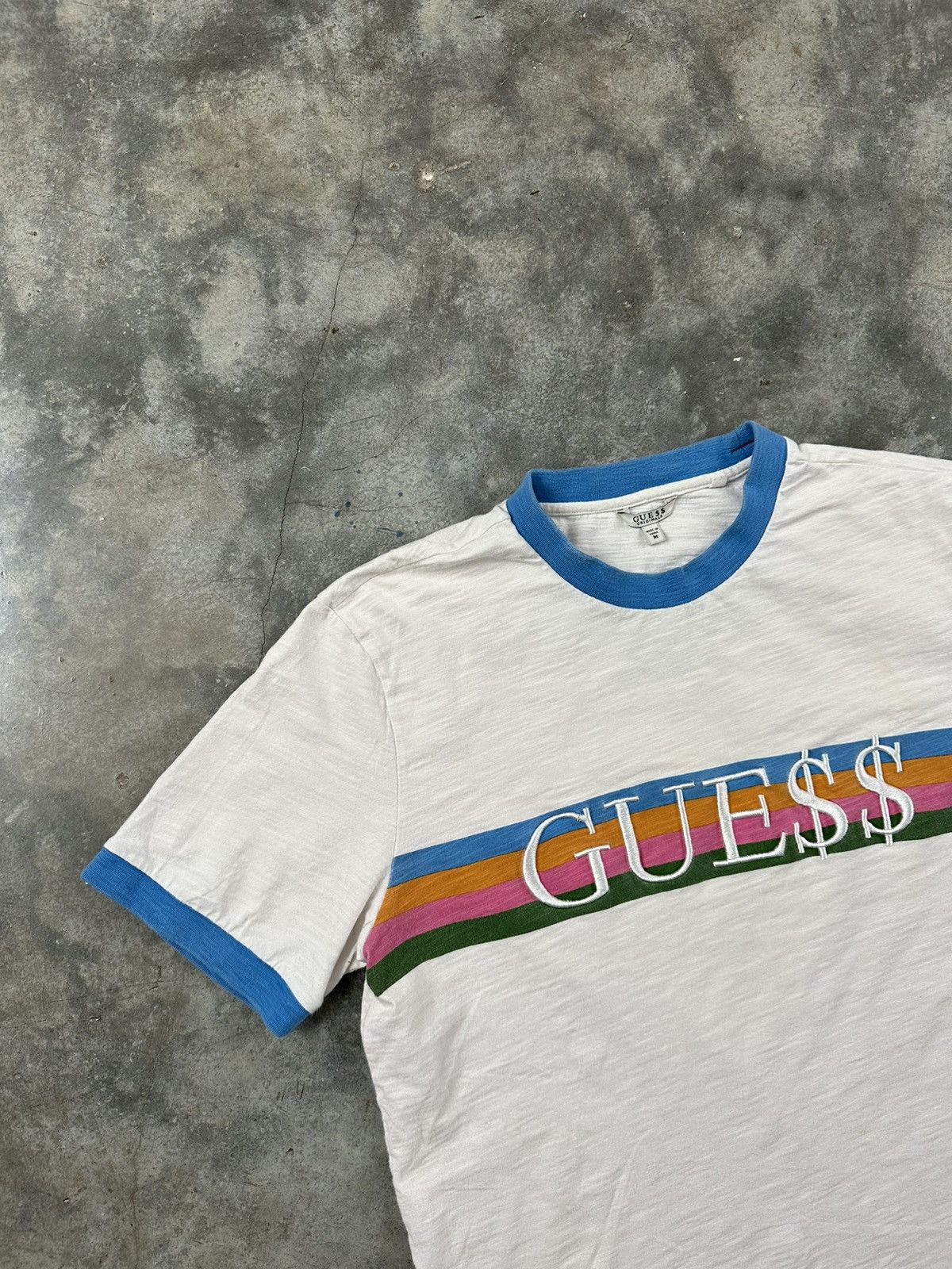 Guess Guess Jeans x Asap Rocky Striped Ringer Classic Tee Medium | Grailed