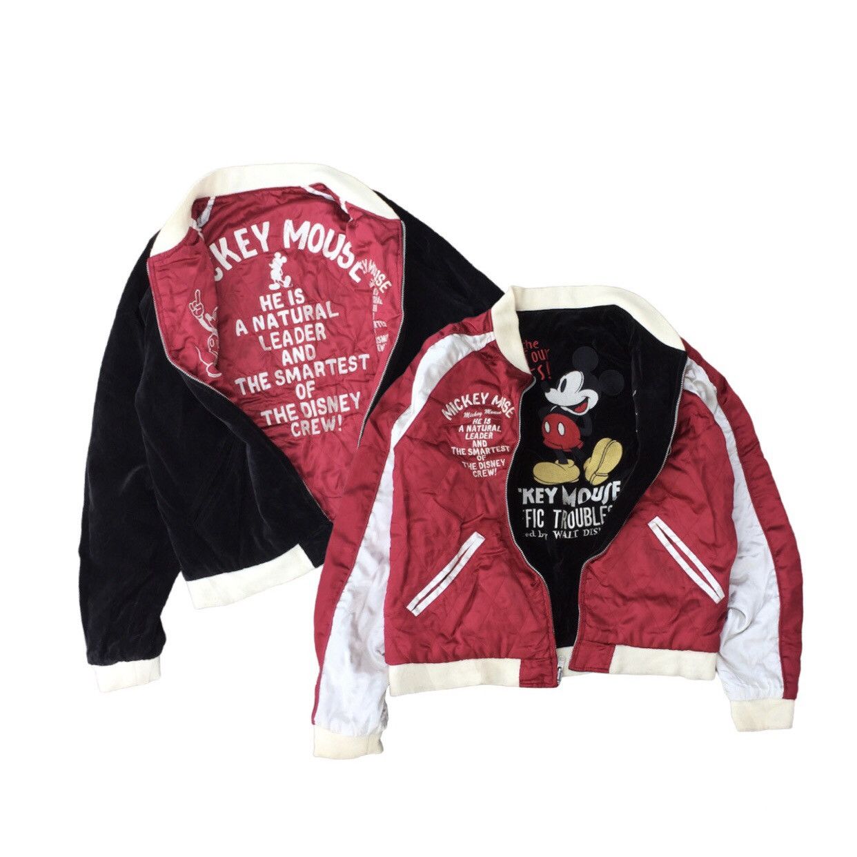 Disney Bomber Jacket WALT DISNEY MICKEY MOUSE 2 in 1 | Grailed