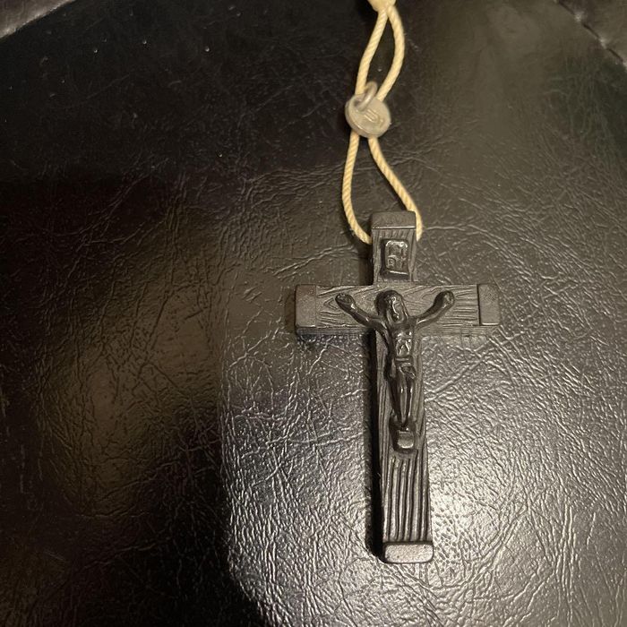 Undercover UNDERCOVER Cross Rosary Beads Necklace Black | Grailed