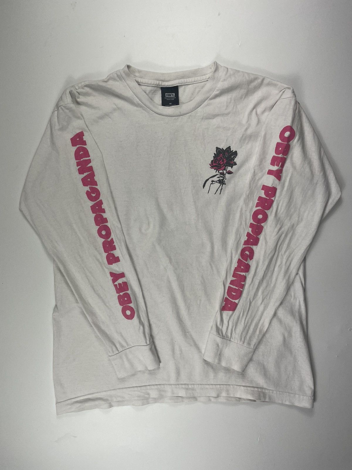 Vintage Longsleeve Vintage OBEY Propaganda White back print y2k | Grailed