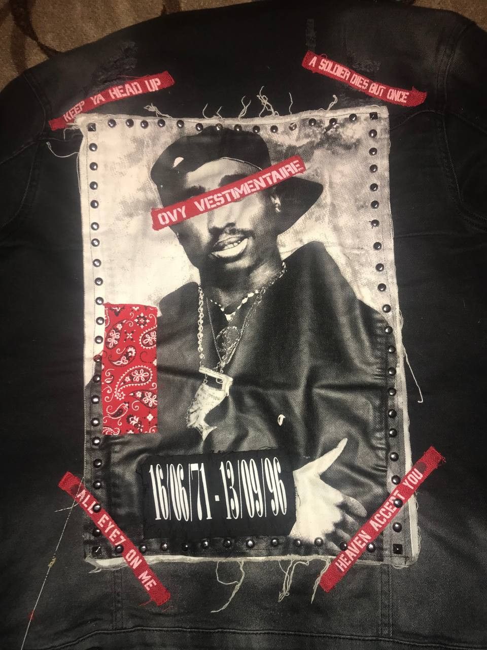 Vestimenta RARE! Custom Tupac Shakur Painted Denim Jackets | Grailed