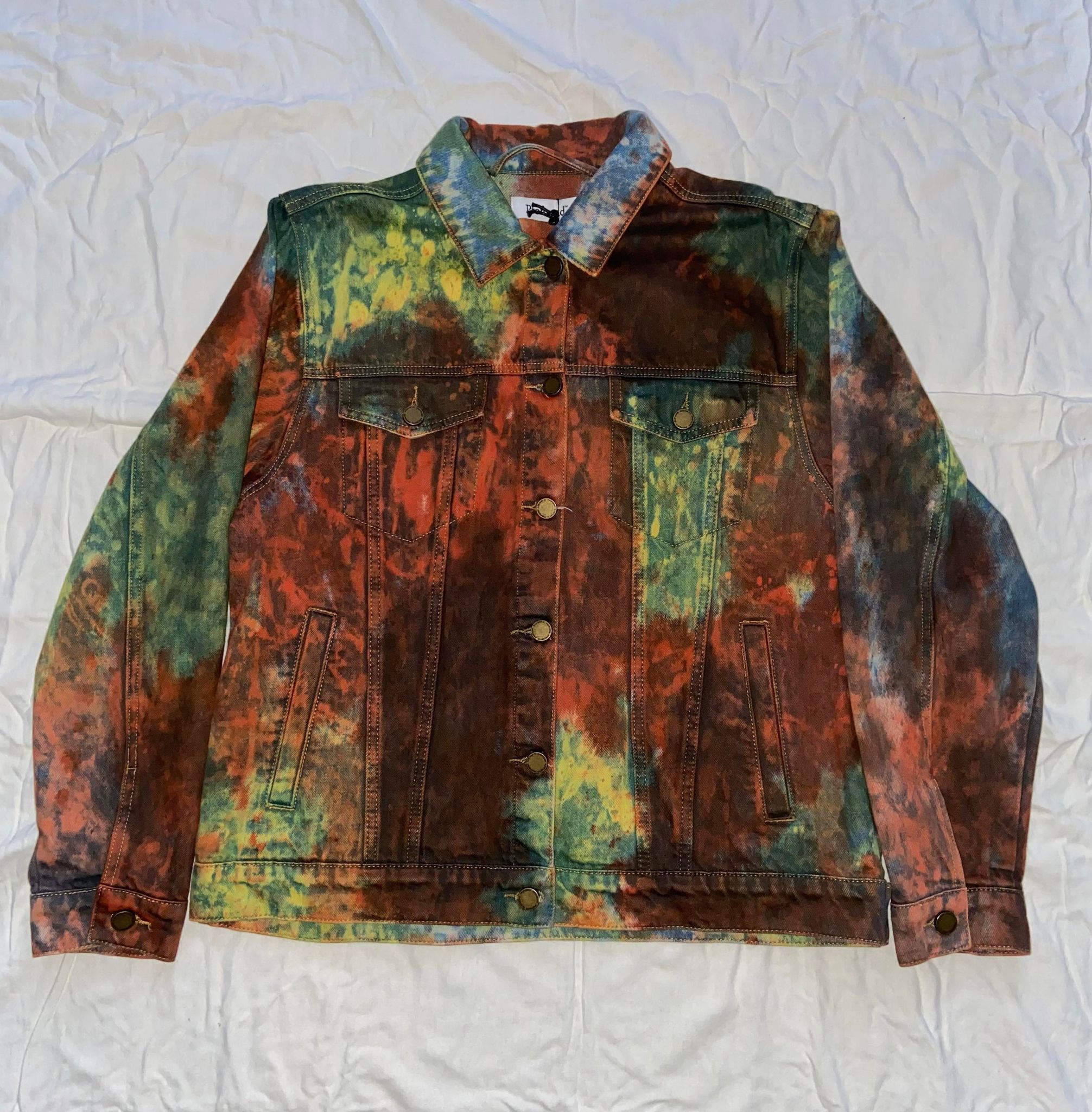 Profound Aesthetic SAMPLE Profound Aesthetic Multicolor Denim Jacket ...
