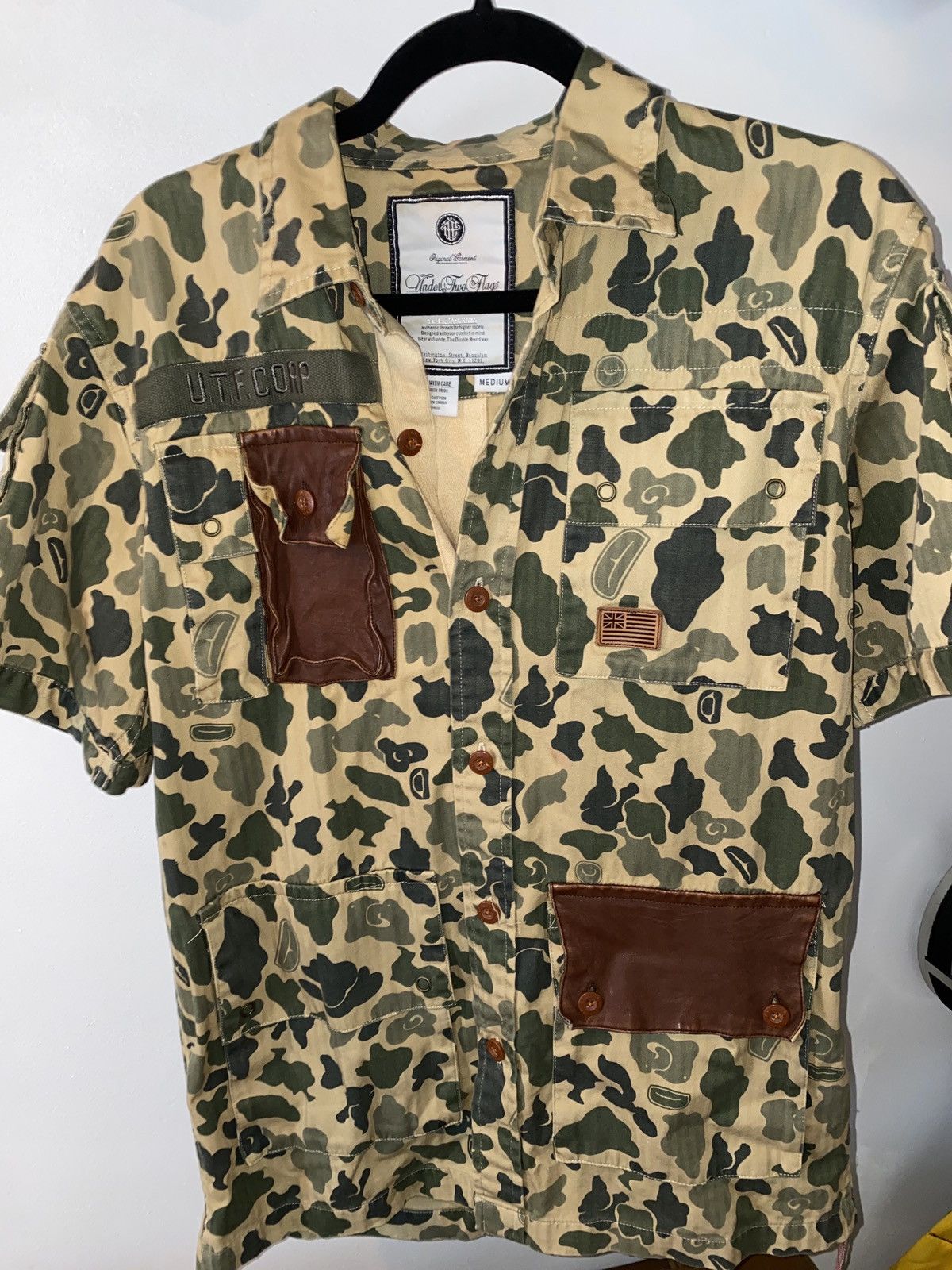 Under Two Flags Camo under two flags button up | Grailed