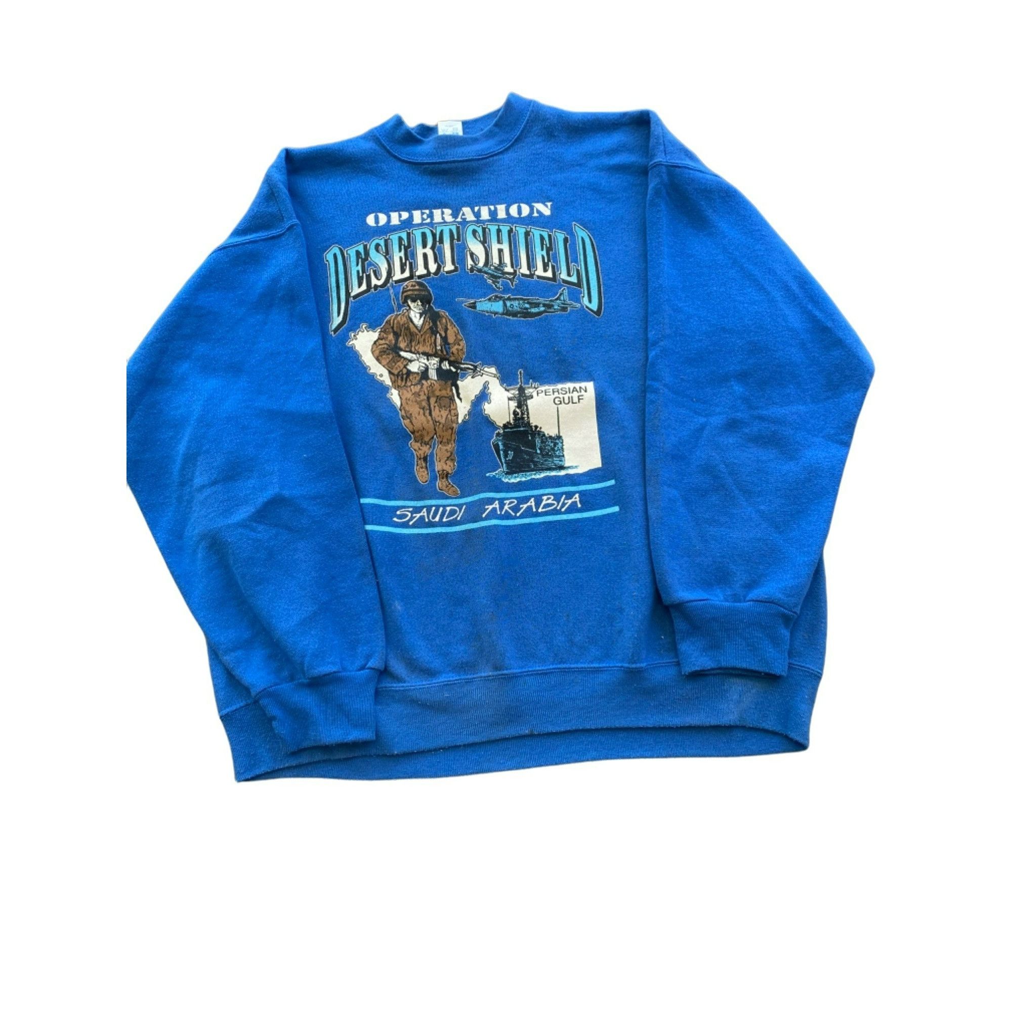 Vintage Vintage Operation Desert Shield Saudi Arabia Crewneck Sweats ...