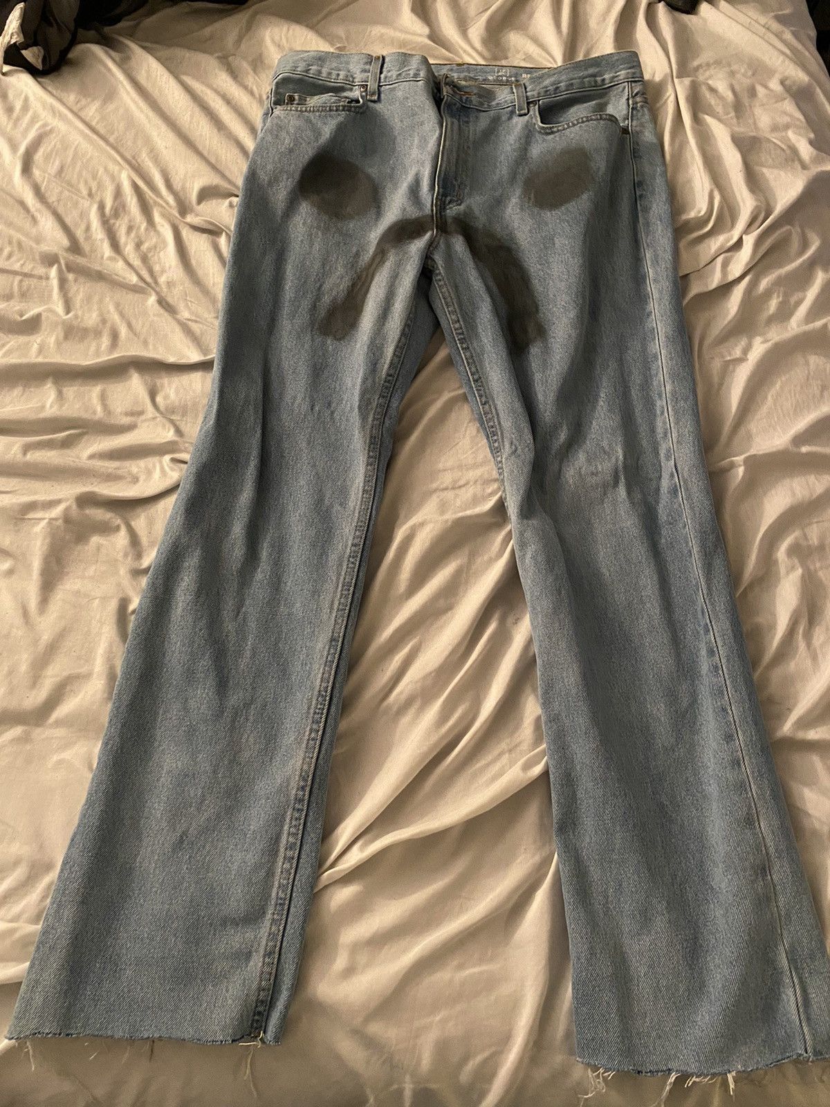 Other Custom Sad Face Denim | Grailed