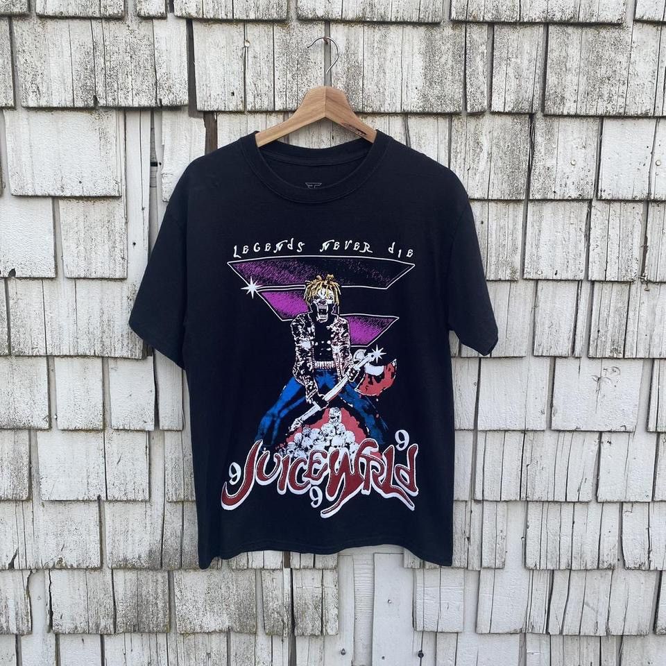 Faze × Streetwear Juice Wrld x Faze Clan Legends Never Die T-shirt ...