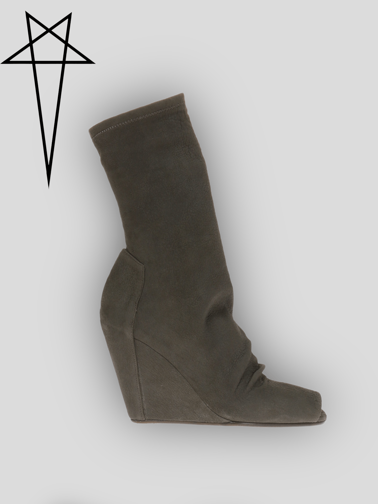 Rick Owens RICK OWENS WEDGE ANKLE BOOTS WITH SOCK | Grailed