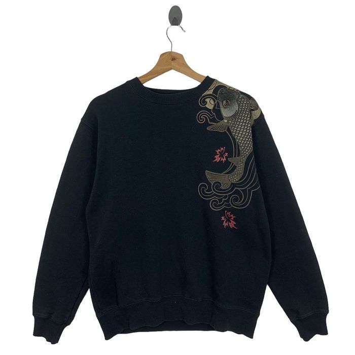 Japanese Brand Vintage 90s Strange Heaven Koi Fish Jumpers Pullover ...
