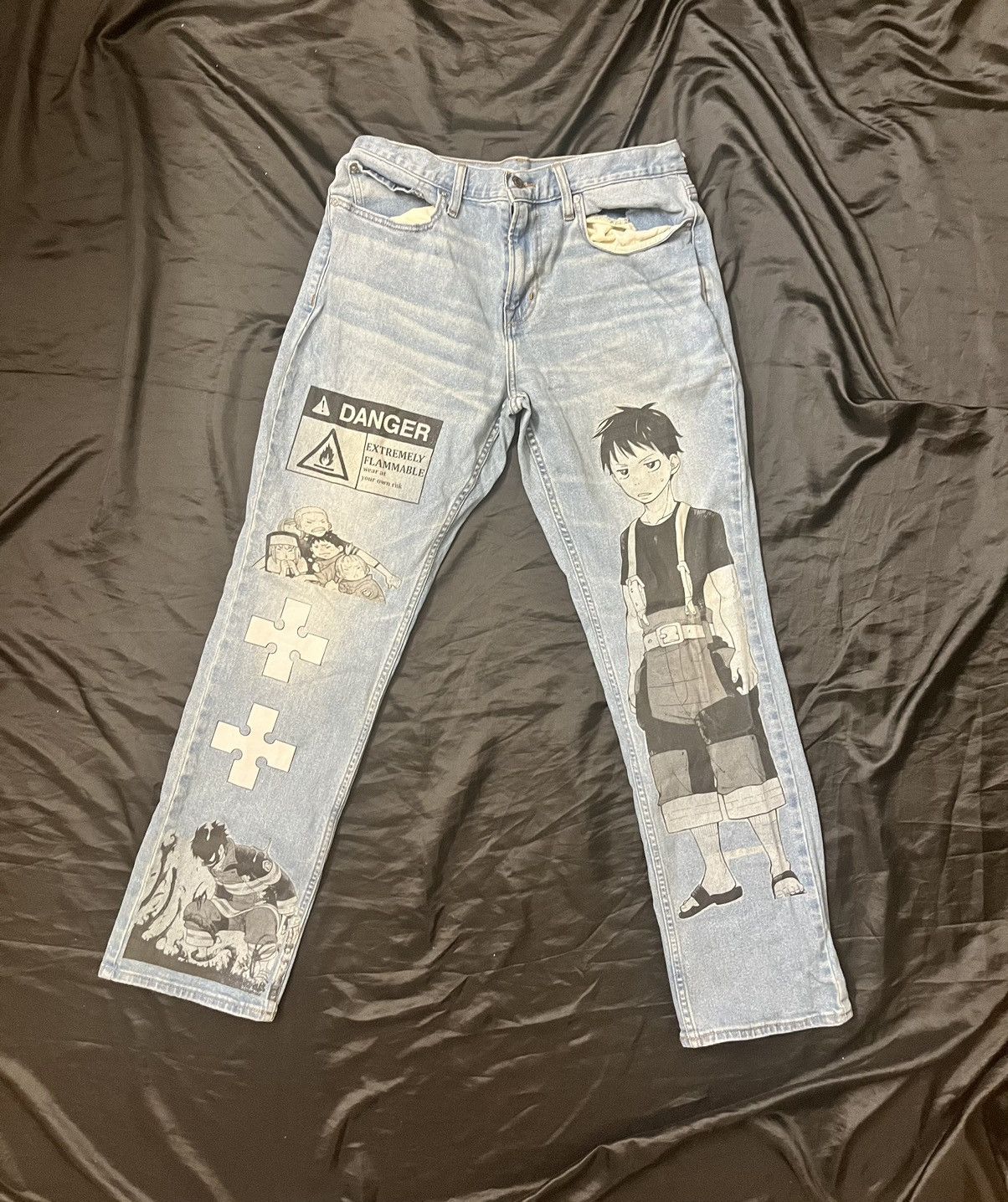 Streetwear Void Reincarnation Anime Jeans | Grailed