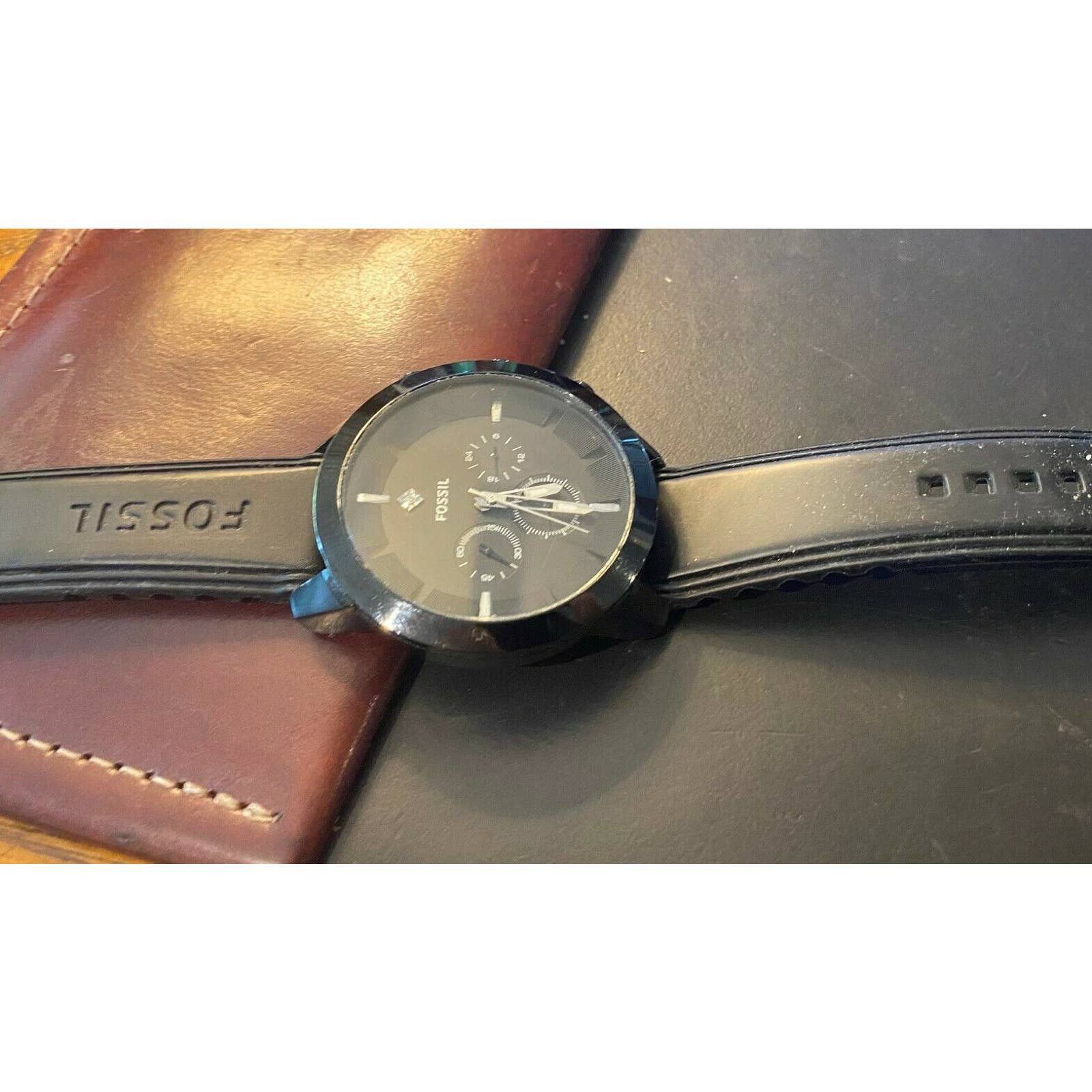 Fossil Men's 45mm Black Metal Case Fossil Watch, FS-4619, WR | Grailed