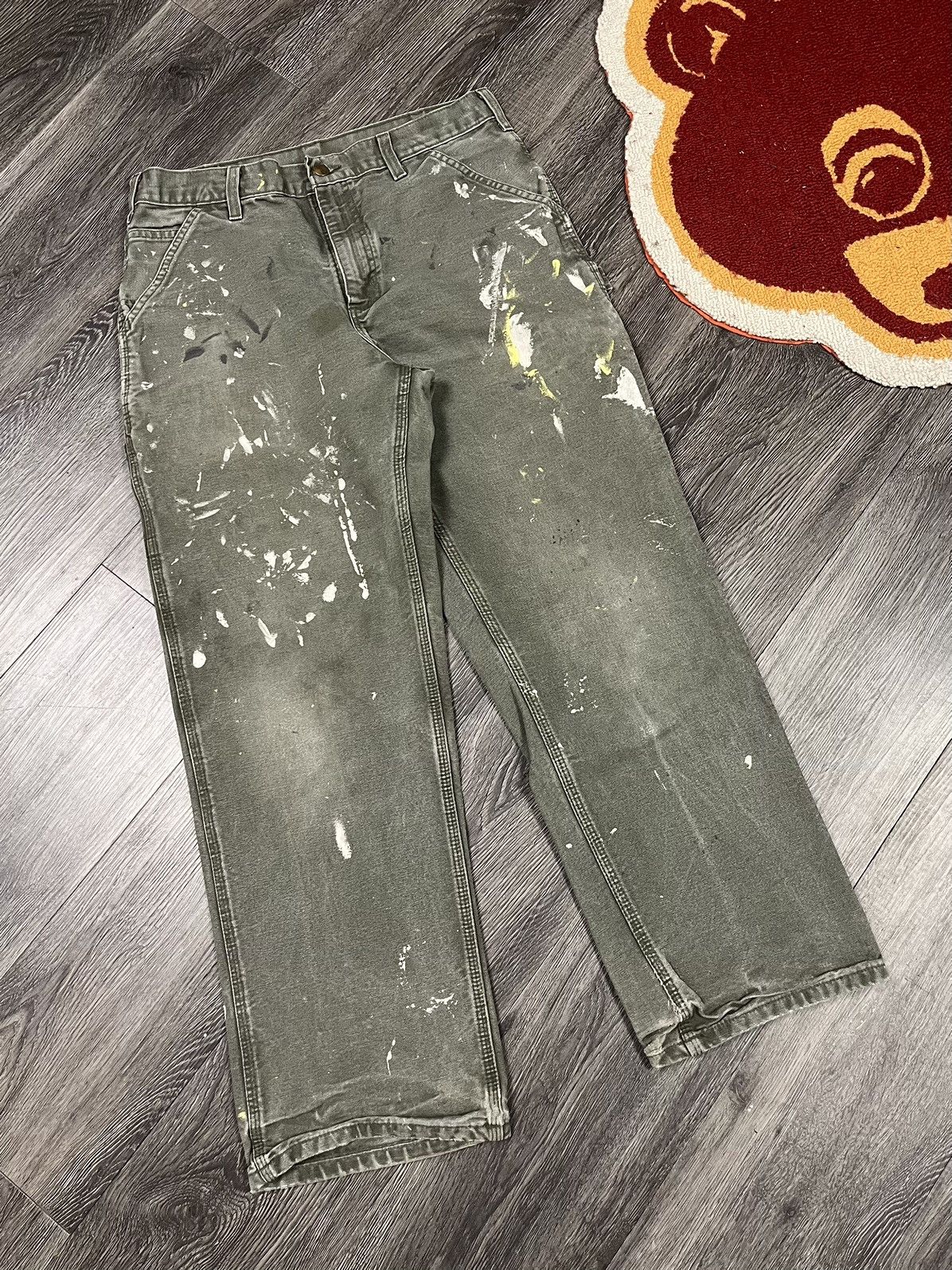 Carhartt × Streetwear × Vintage Carhartt Workwear Carpenter Pants Paint ...