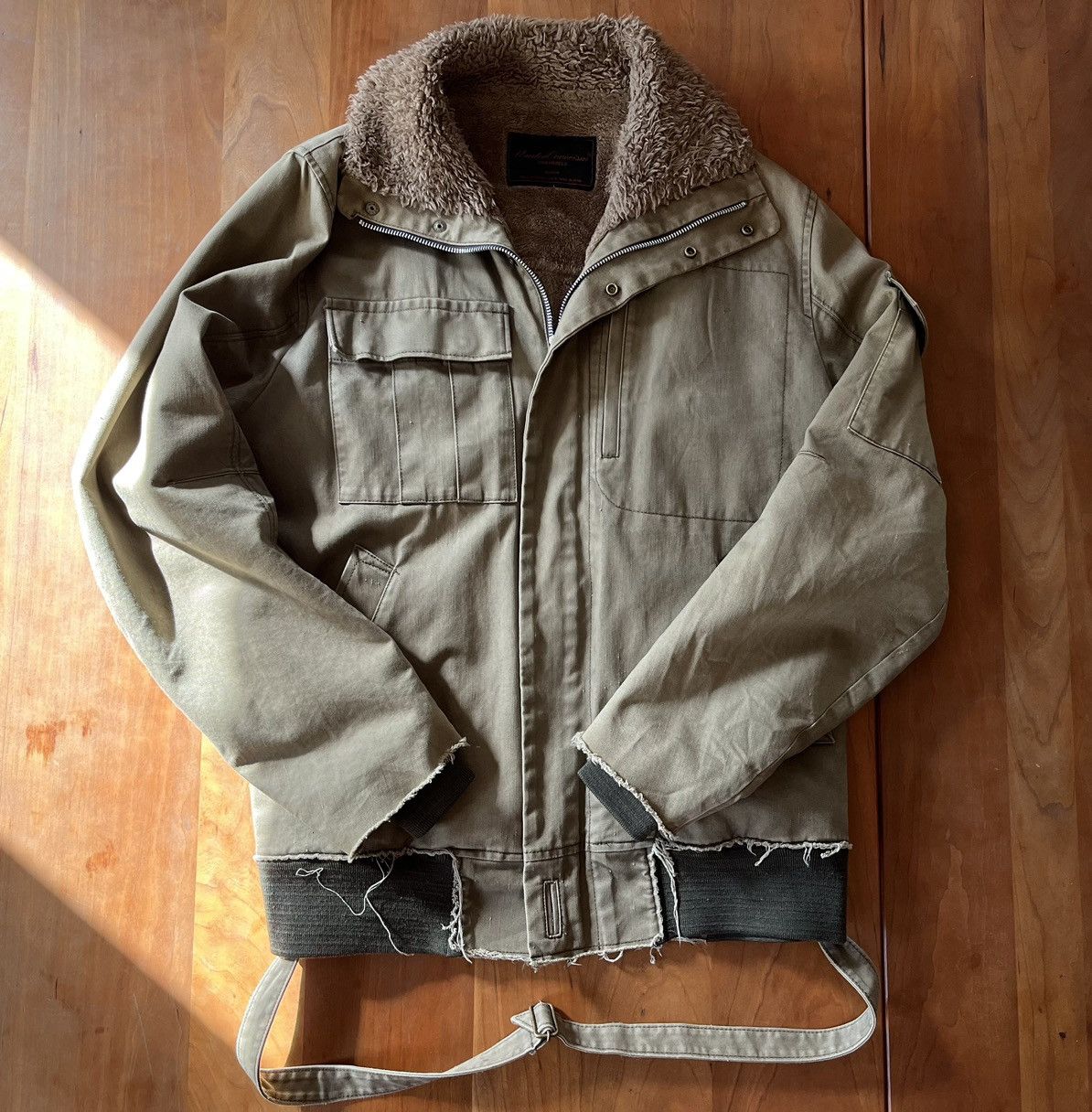 Undercover AW05 Arts and Crafts Distressed Military Fur Jacket | Grailed