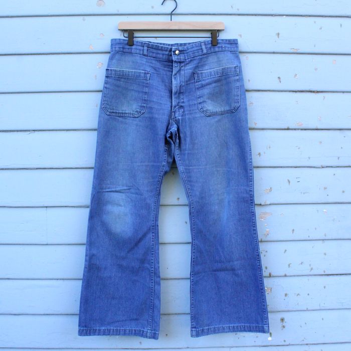 Vintage Vintage Seafarer Dungarees Bell Bottom Denim Jeans Faded | Grailed