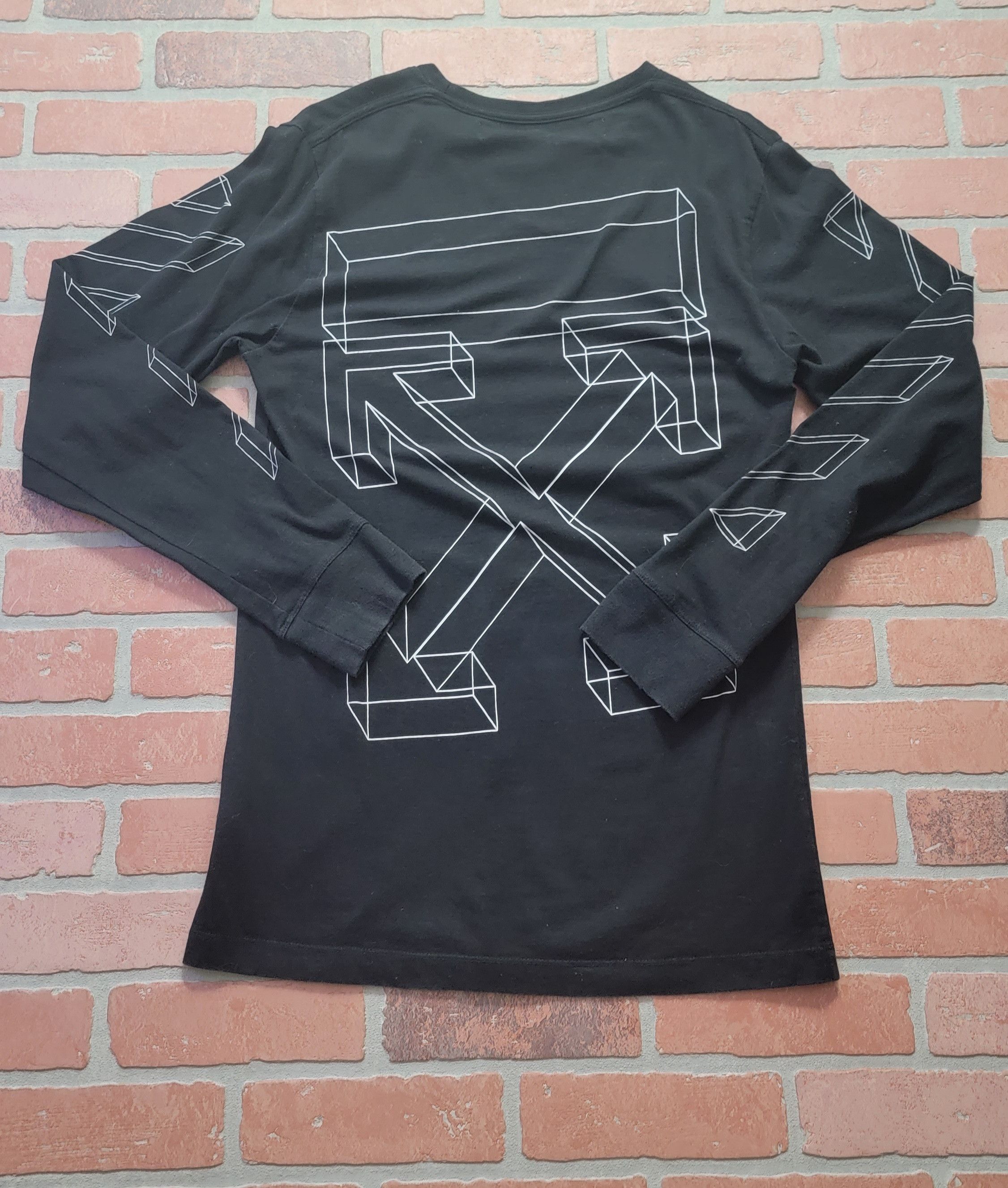 Off-White Diagonal Outline Longsleeve | Grailed