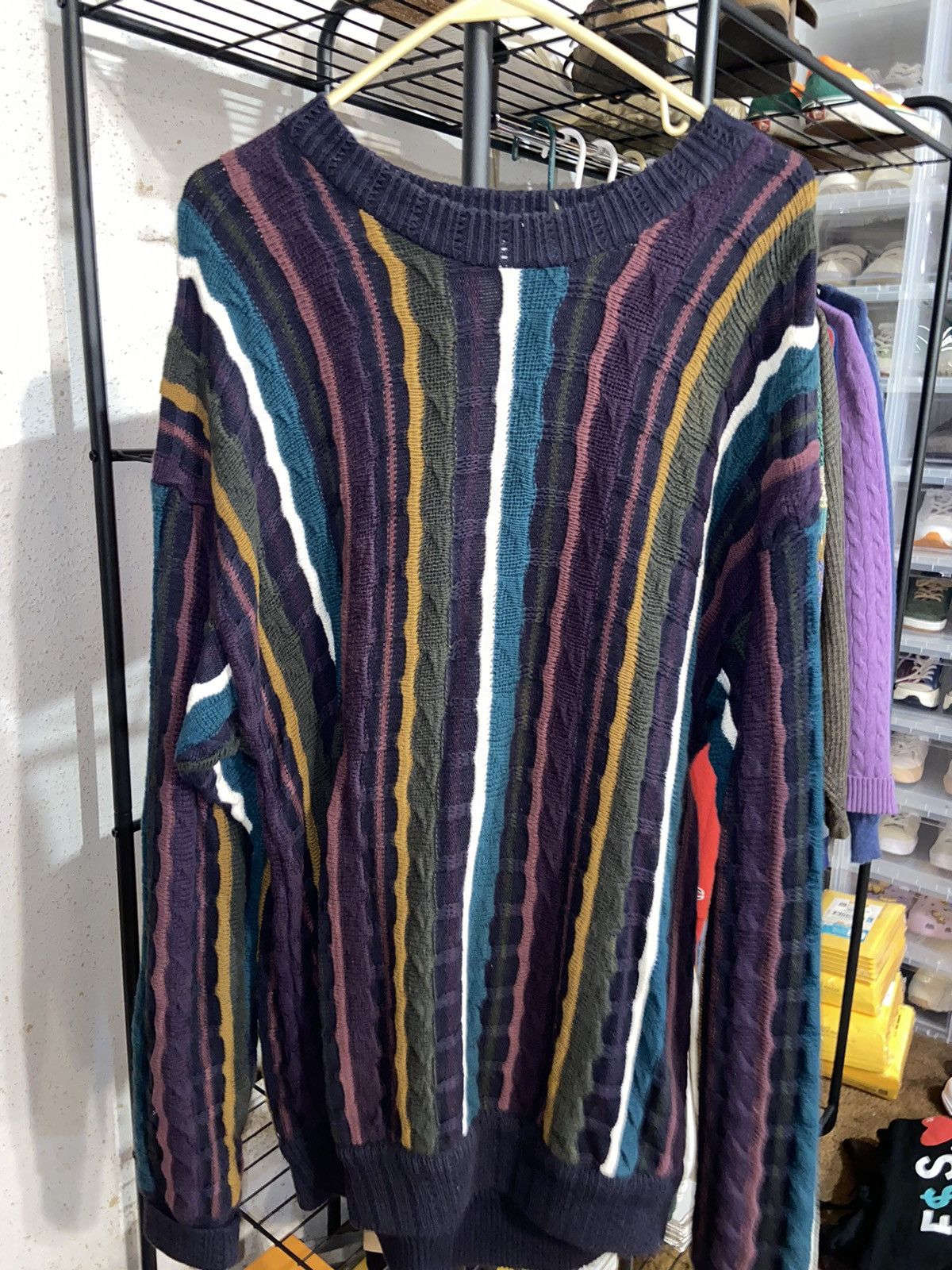 Vintage Structure “Coogi Inspired” Knitwear Sweater - Multicolor | Grailed