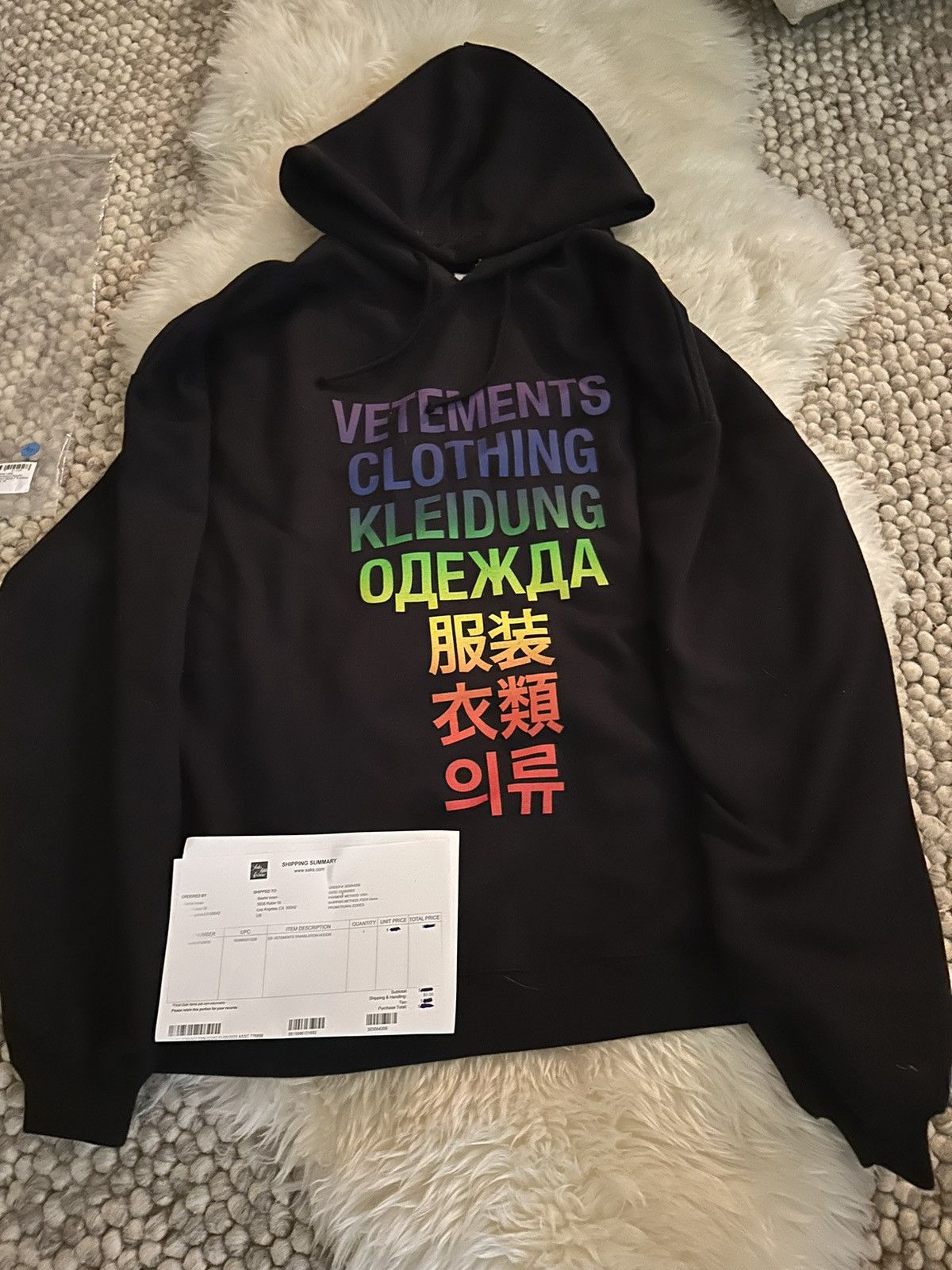 Vetements Vetements “Rainbow Translation” Hoodie | Grailed