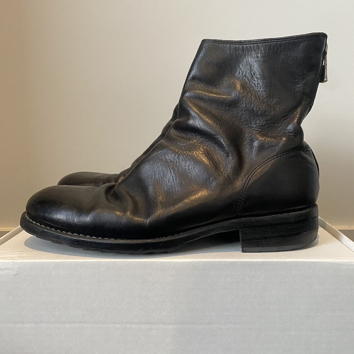 Guidi Guidi 986 Horse Full Grain Leather Back Zip Boots Black | Grailed