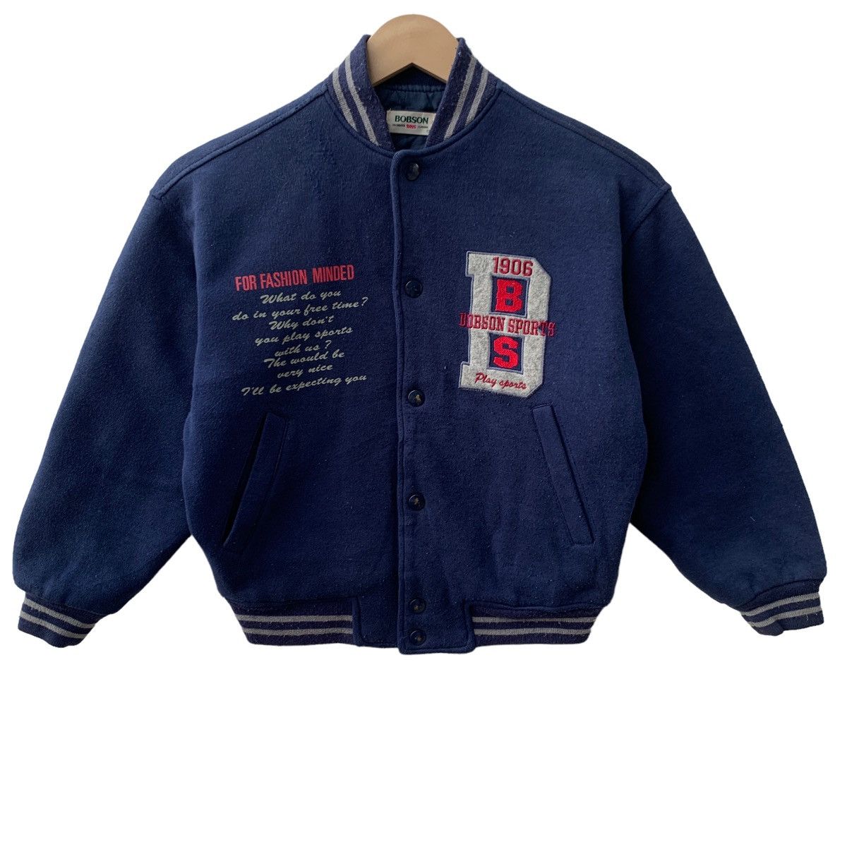Japanese Brand × Streetwear × Varsity Jacket Bobson Club Varsity Jacket ...