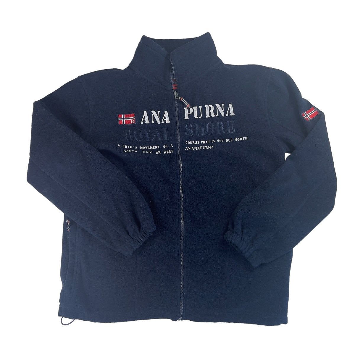 Vintage ANAPURNA Royal Shore Fleece Jacket Iceland Adventure Size L ...