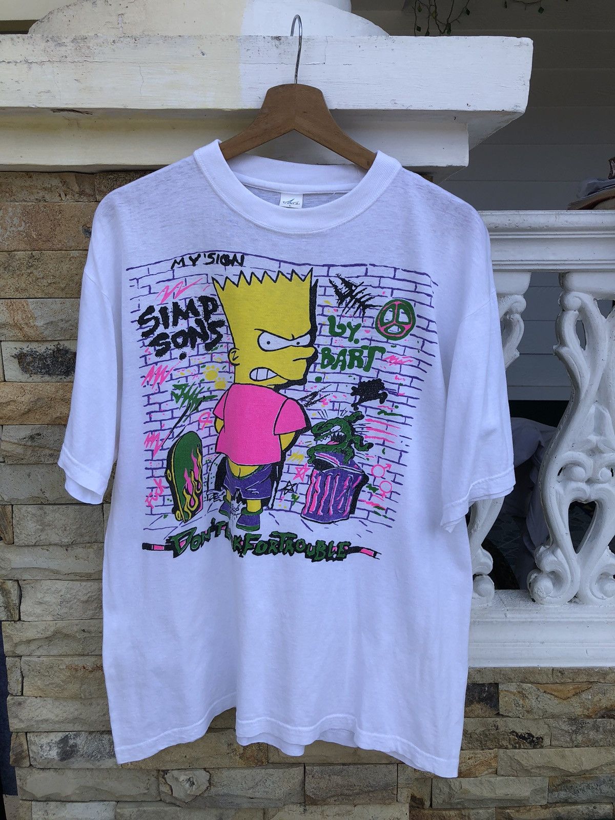 Art × The Simpsons × Vintage Last Drop🔥Rare🔥Vtg 90s Simpsons Bart don’t ...