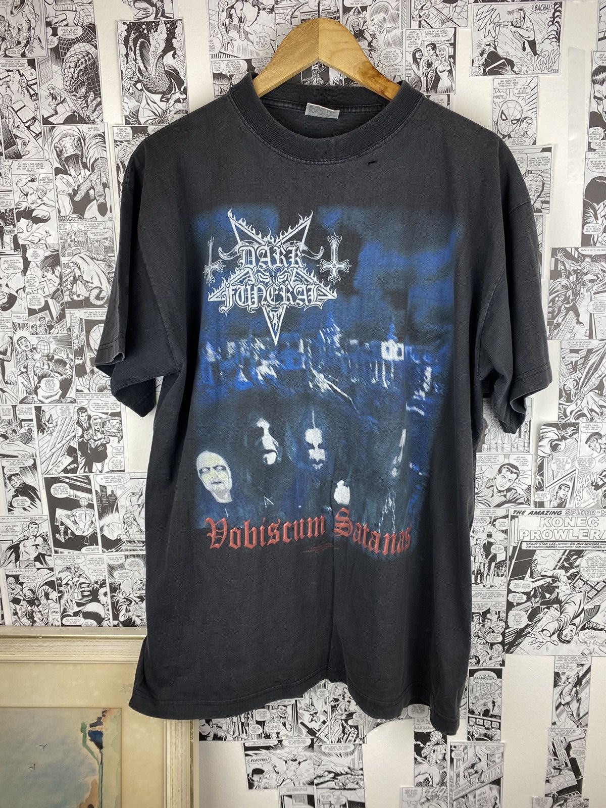 Band Tees × Vintage Vintage Dark Funeral “Vobiscum Satanas” 1998 t ...