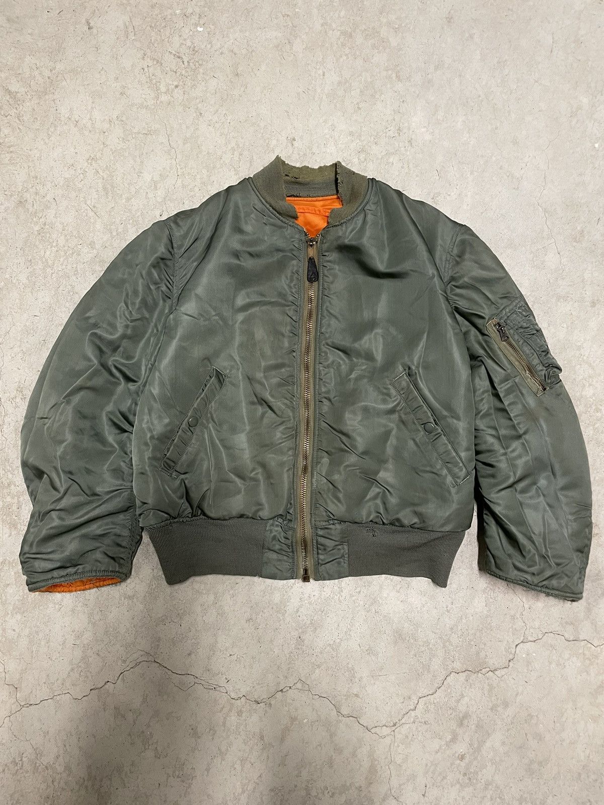 Military × Vintage VINTAGE THRASHED 1966 USAF MA-1 BOMBER | Grailed