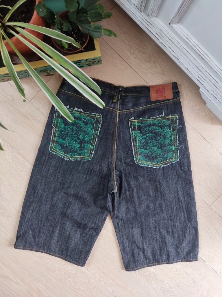 RMC Jeans × Vintage Red monkey company raw denim Evisu style jorts ...
