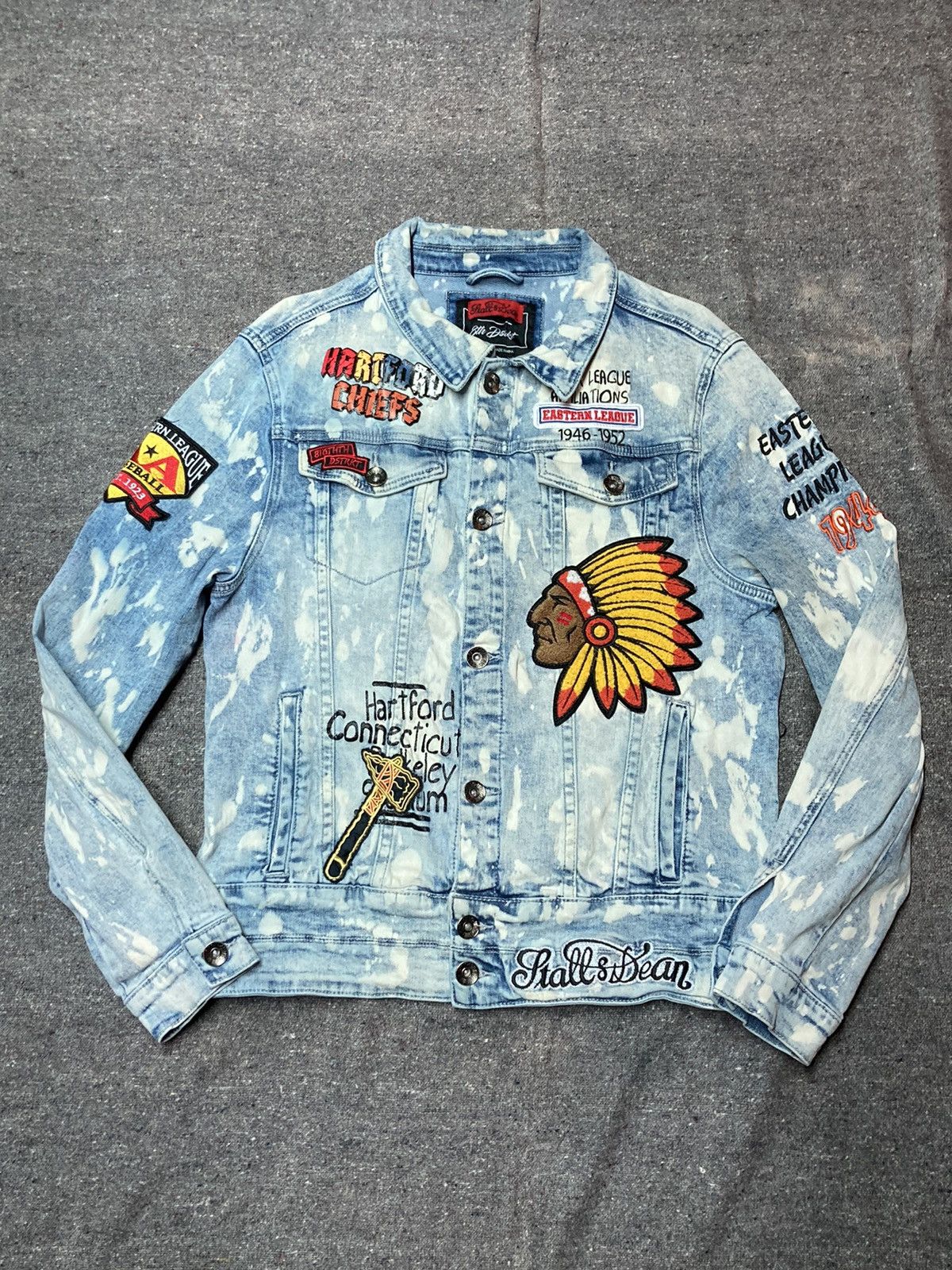 Stall And Dean Stall & Dean 8th Dstrkt Hartford chiefs denim jacket ...