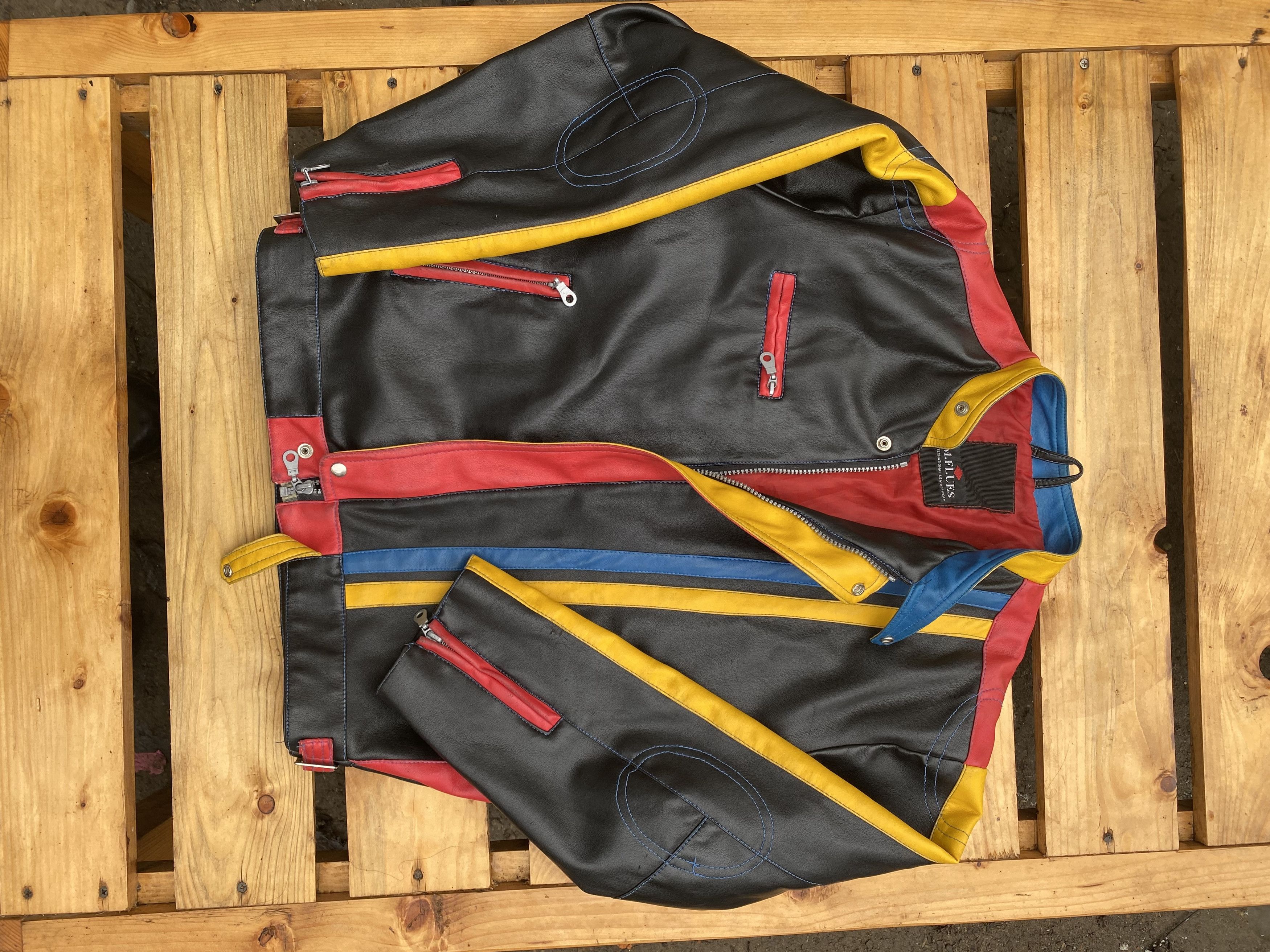 Vintage Vintage Leather Racing Jacket Y2K | Grailed
