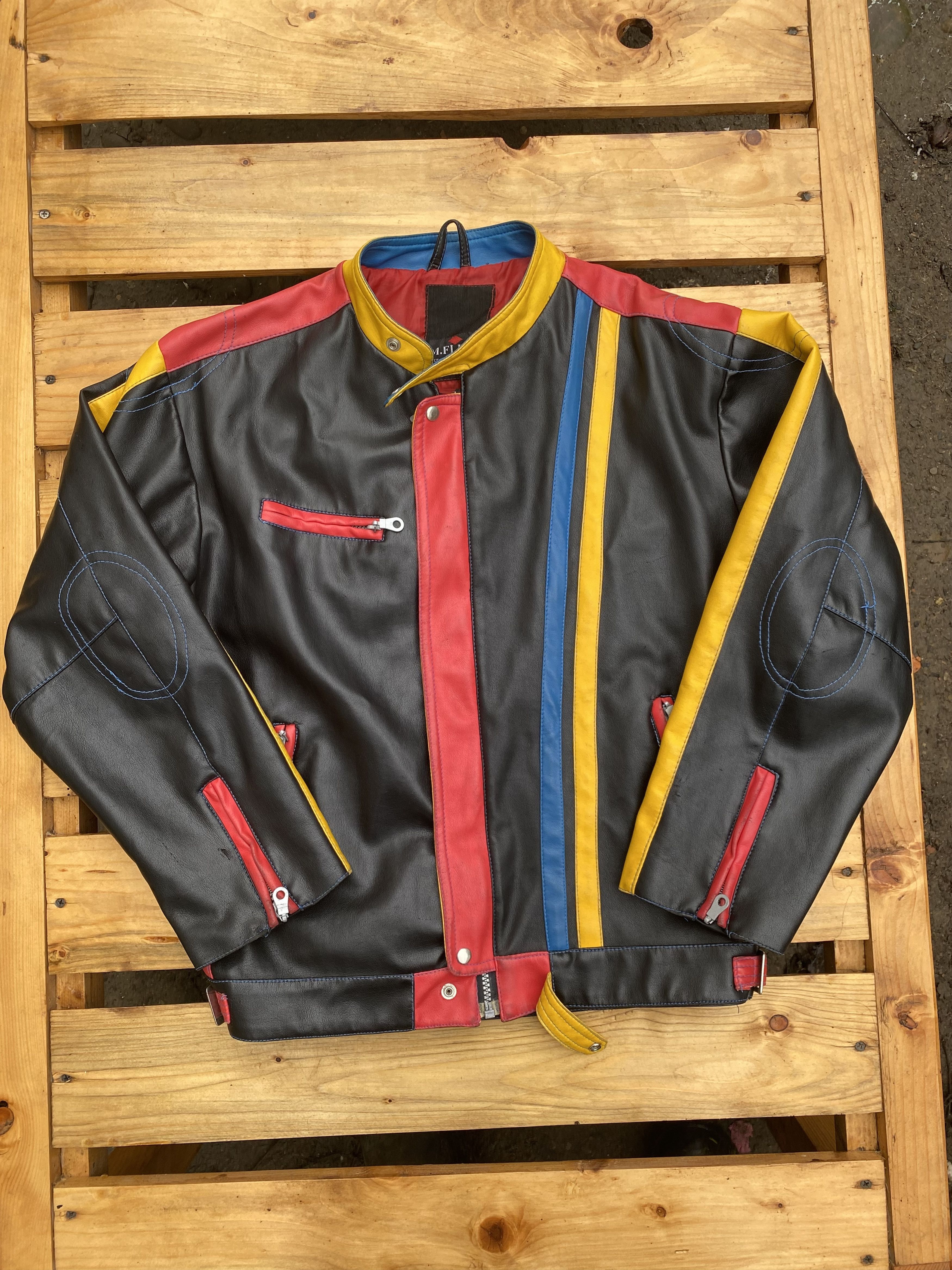 Vintage Vintage Leather Racing Jacket Y2K | Grailed