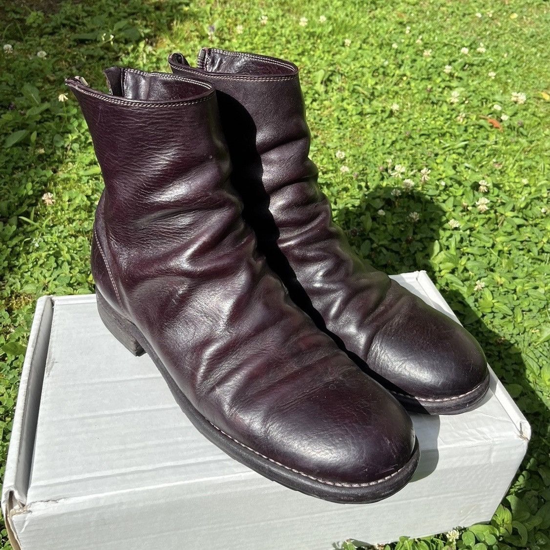 Guidi Dark Purple 986 Horse Full Grain Leather Boots | Grailed