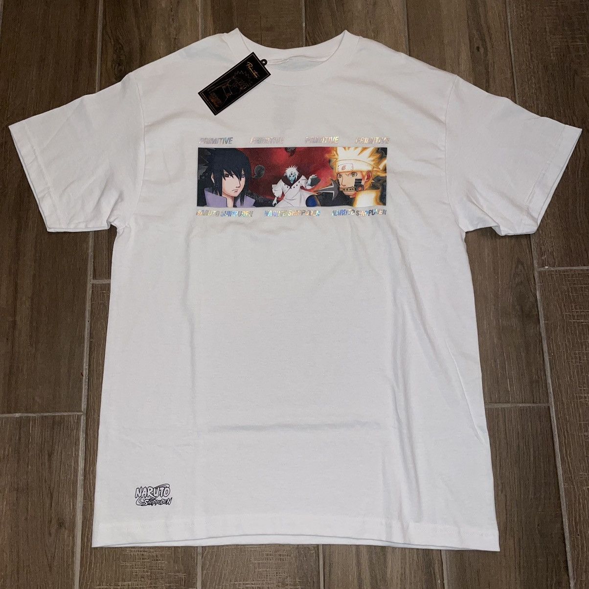 Primitive Primitive x Naruto Shippuden final fight anime t shirt | Grailed
