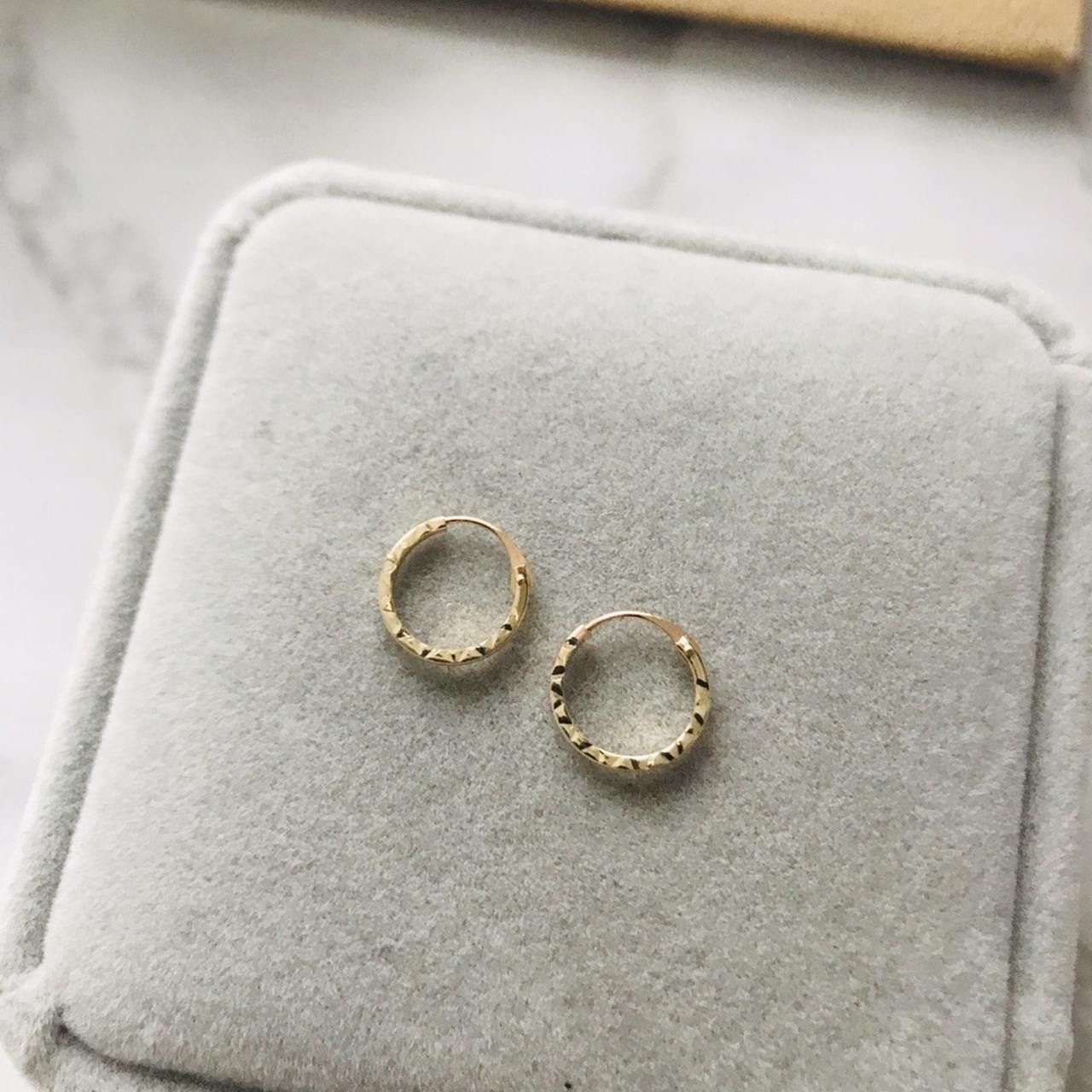 Jewelry 9ct gold sleepers with a diamond cut patterning | Grailed
