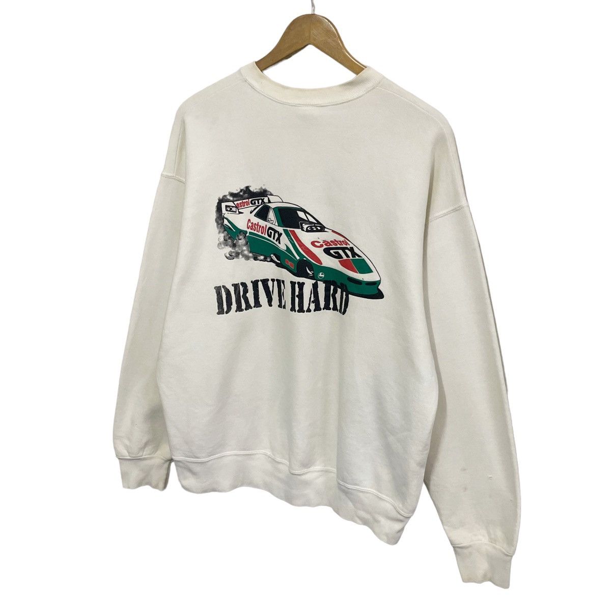 Hein Gericke 💥90s NASCAR CASTROL GTX RACING CREWNECK SWEATSHIRT | Grailed