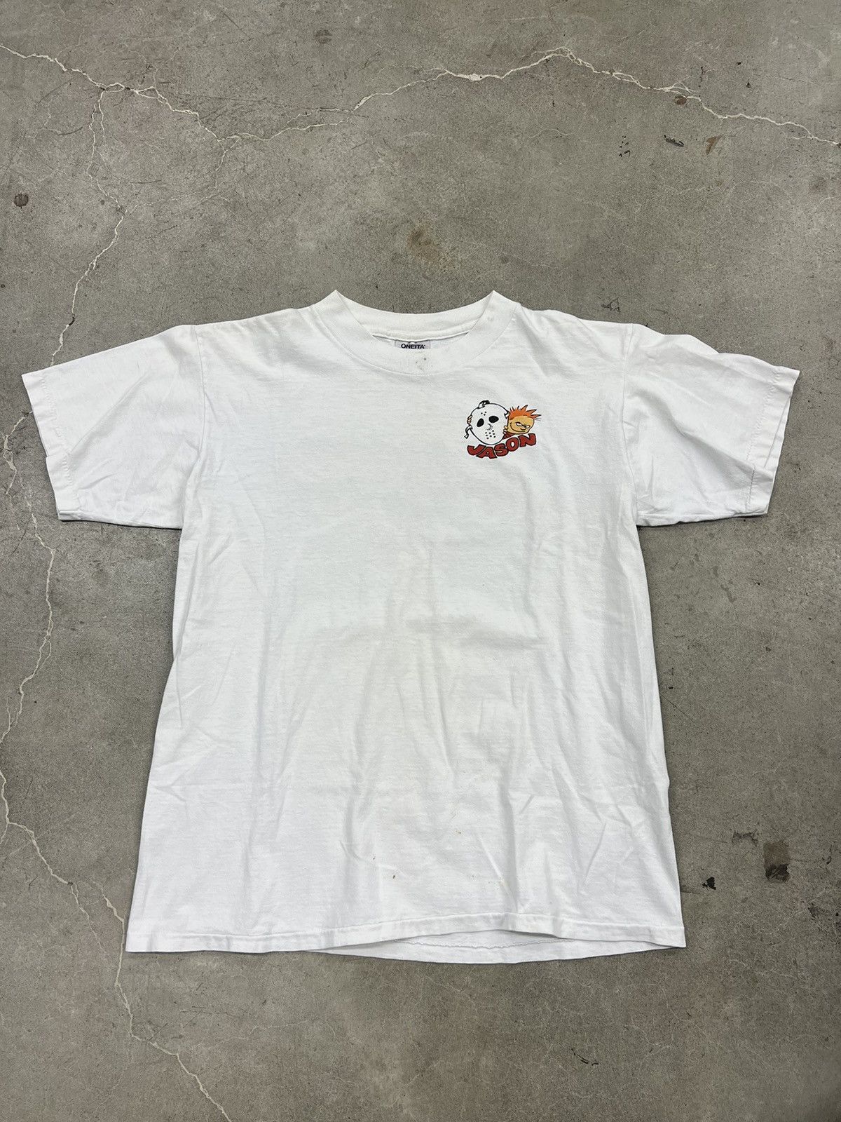 Vintage 90s Calvin and Hobbes Jason graphic tee vintage | Grailed