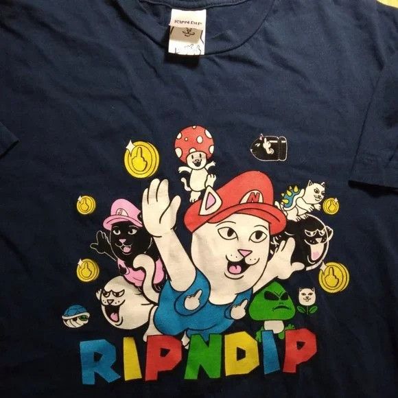 Rip N Dip × Streetwear RipnDip Super Mario Parody T-Shirt | Grailed