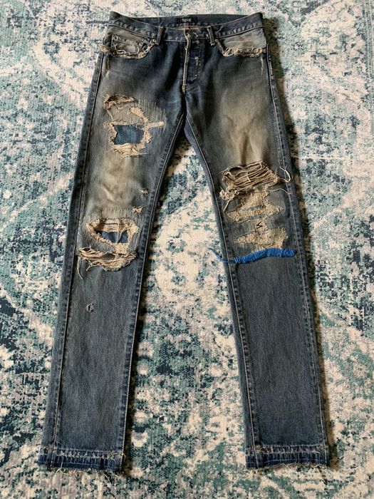 Undercover UNDERCOVER 68 BLUE YARN DENIM JEANS | Grailed