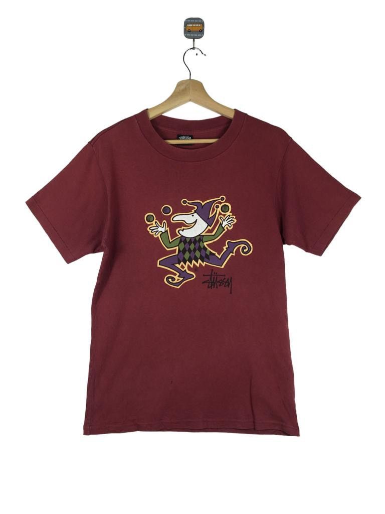 Vintage RARE‼️ VINTAGE STUSSY 80s JUGGLING JOKER T-SHIRT | Grailed