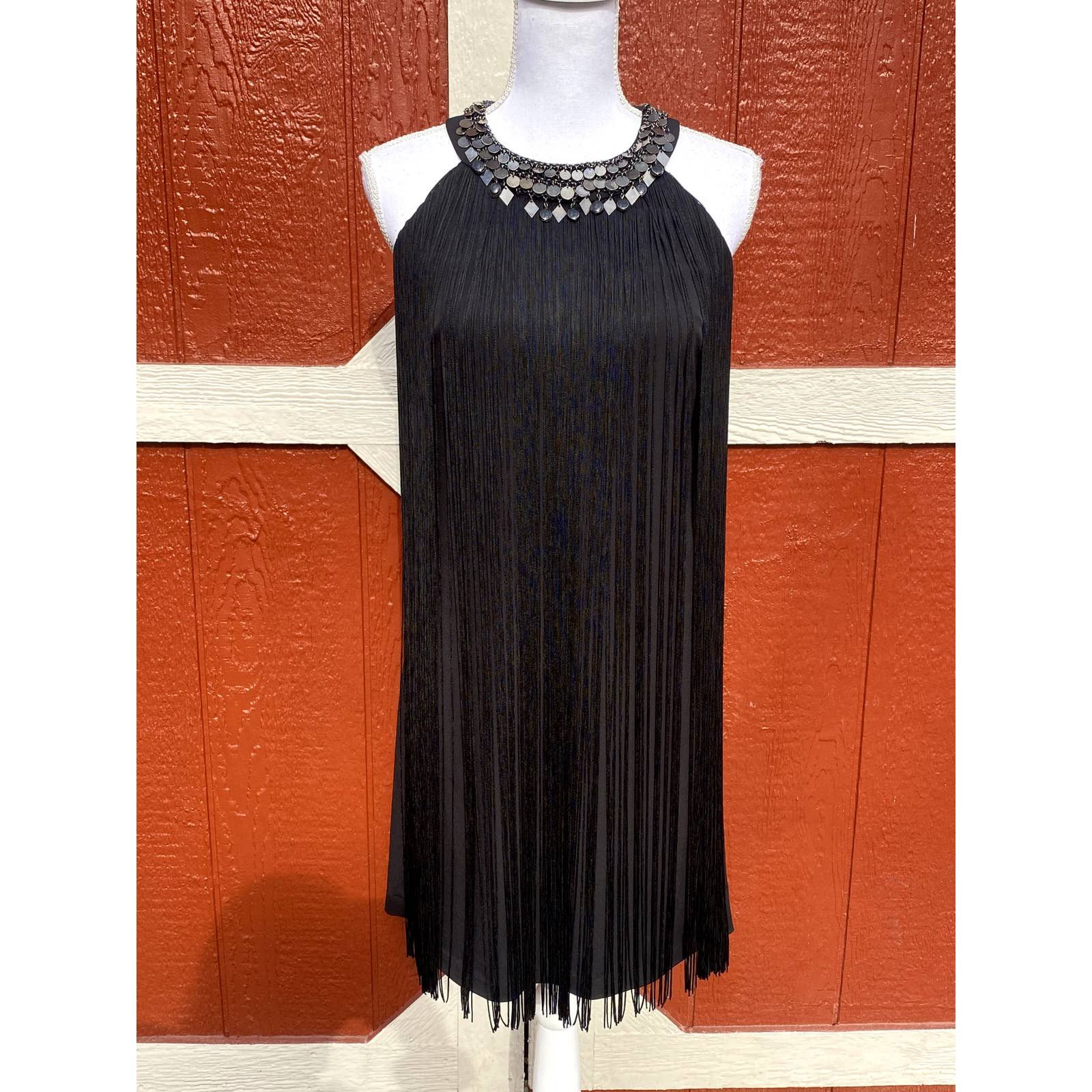 Boston Proper Muse By Boston Proper Sleeveless Fringe Cocktail Dress ...