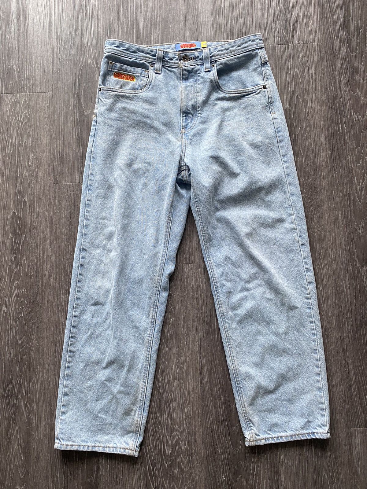 Empyre × Zumiez Empyre Blue Light Wash Denim Jeans Skate Pants Baggy 30 ...