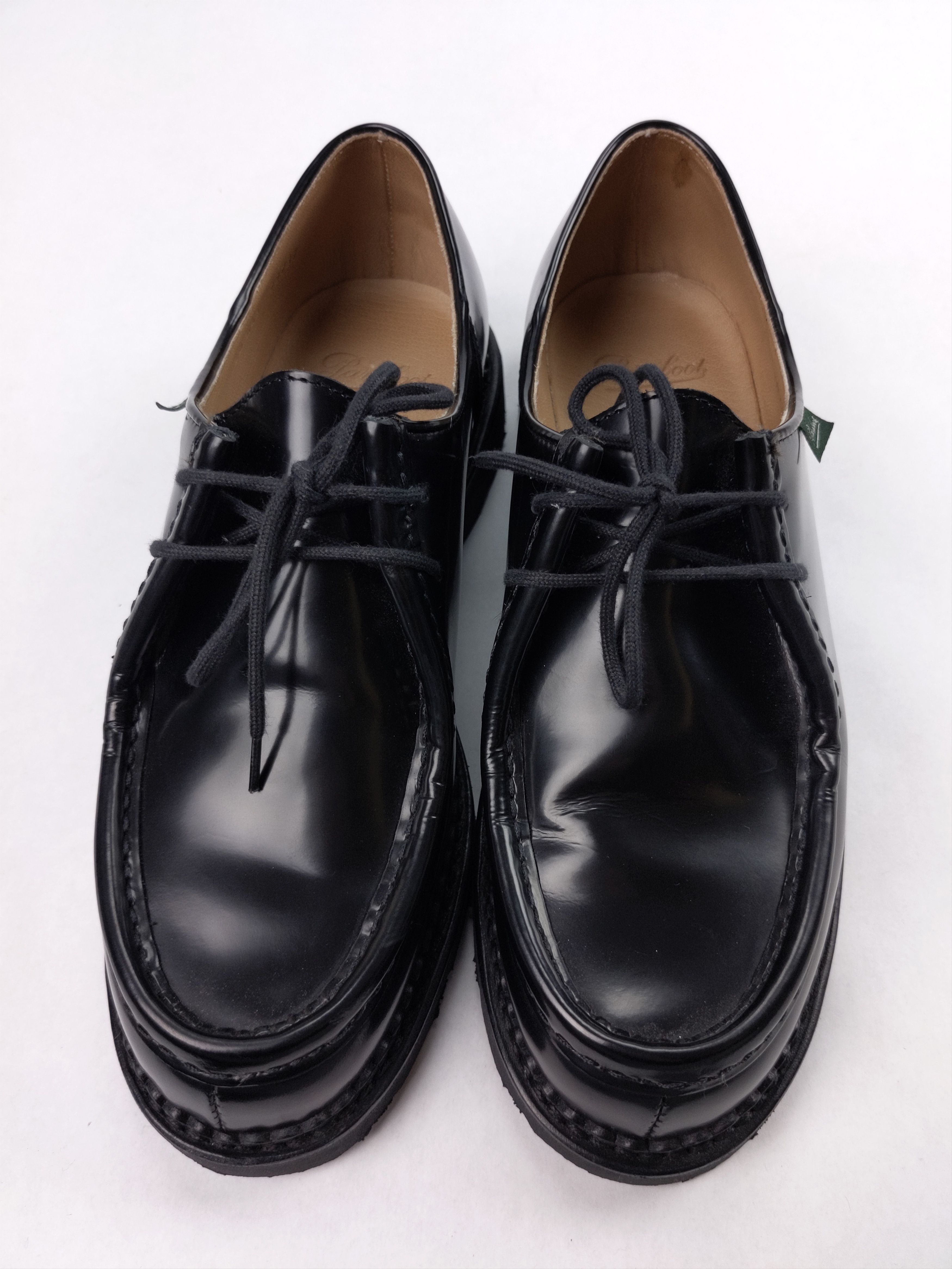 Paraboot MICHAEL MARCHE II Gloss Black Patent Leather Shoes Tyrolean ...