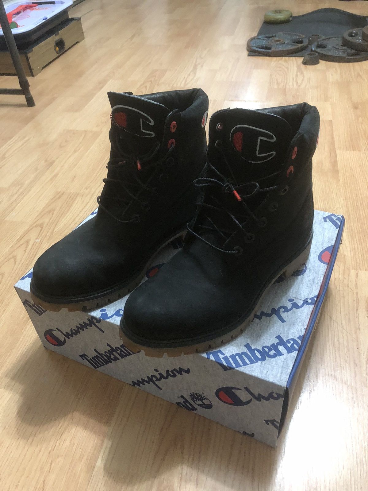 Champion × Timberland Timberland x Champion boots | Grailed