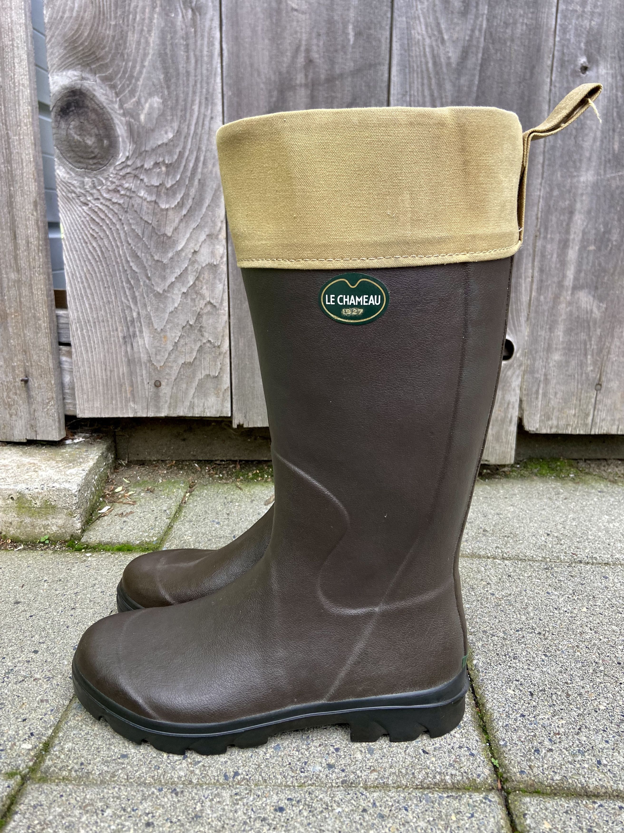 Filson × Le Chameau Filson x Le Chameau Brown Rubber & Tin Cloth Rain ...