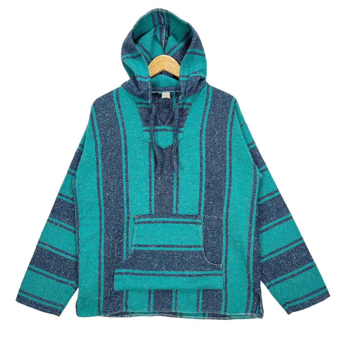 Vintage Vintage Mexican Baja Hoodie Drug Rug Hippie Surfer Style | Grailed