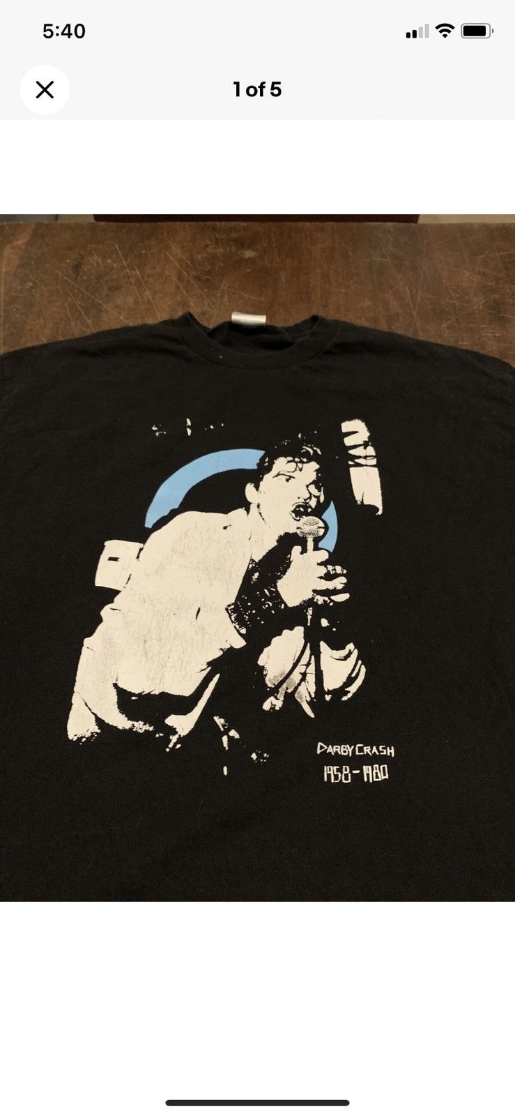 Vintage Vintage darby crash memorial the germs punk band t shirt xl ...