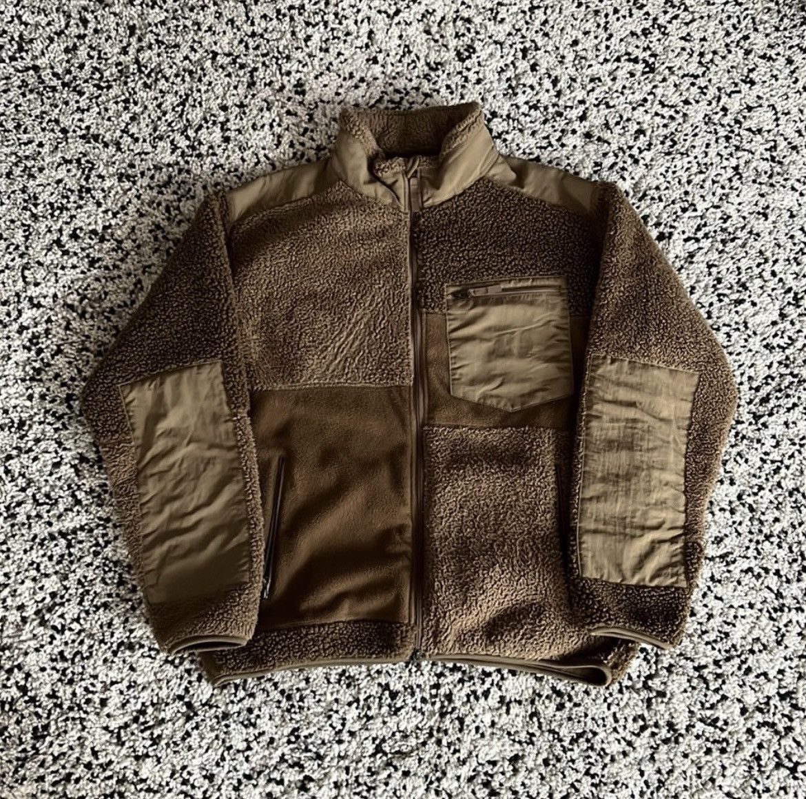 Engineered Garments × Uniqlo Patchwork Fleece Brown | Grailed