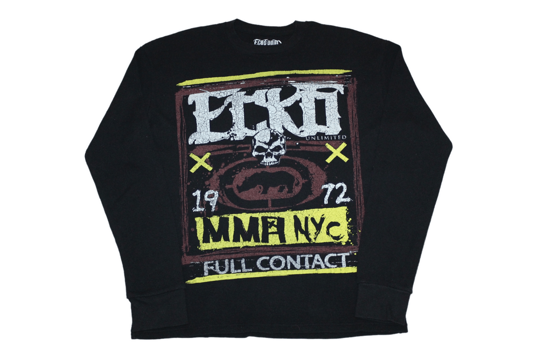 Mark Ecko MMA x Ecko Unltd Graffiti Print Waffle Cotton Jumper | Grailed