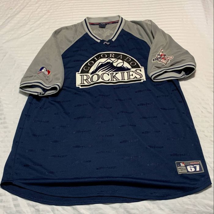 Vintage RARE 90s COLORADO ROCKIES MLB WILLIE ESCO NAS HIP HOP JERSEY ...
