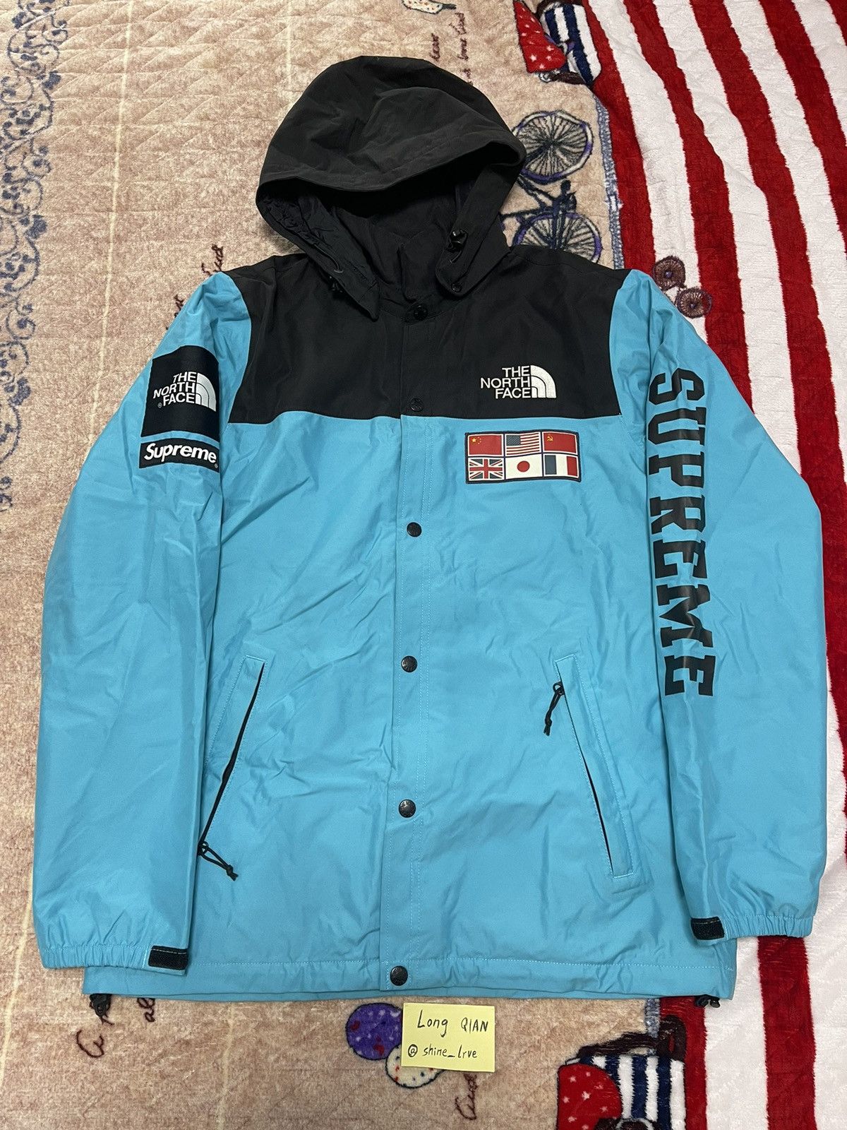 Supreme Supreme tnf 14ss north face expedition coaches flag jacket ...
